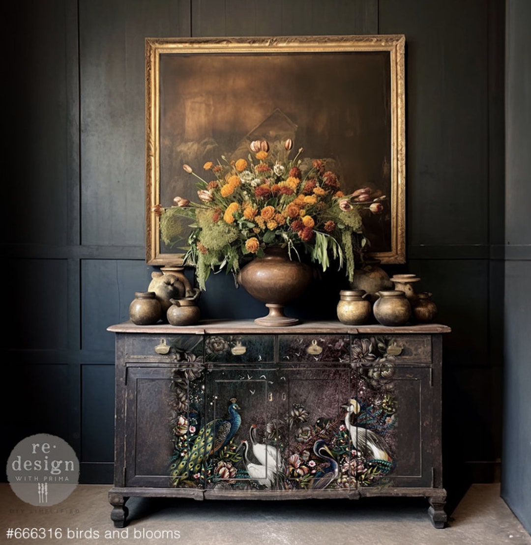 Redesign With Prima "birds and Blooms" A1 Decoupage Fiber Paper ...