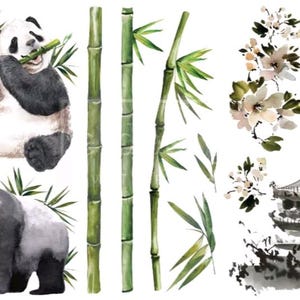 Redesign With Prima "panda Sweet" Mini Decor Transfer, Rub on Panda ...