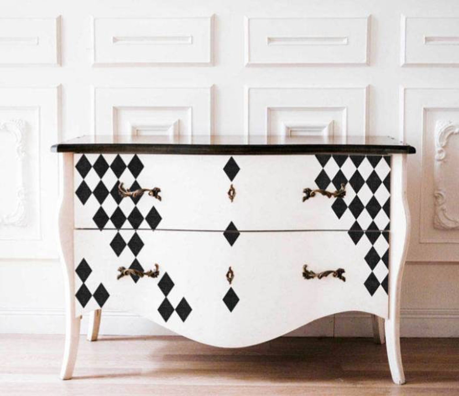 Redesign With Prima harlequin Decor Transfer Rub - Etsy