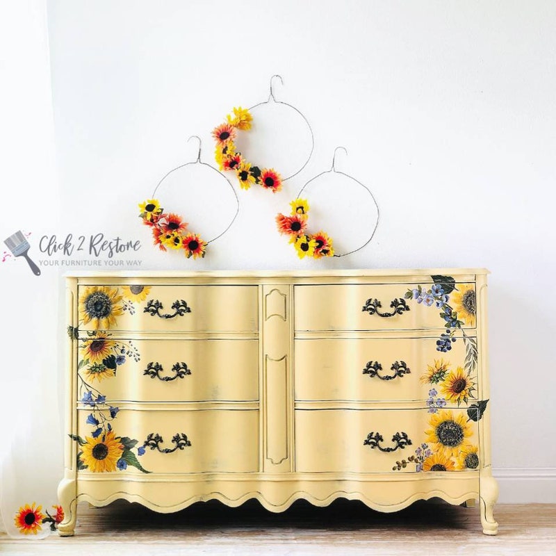 Sunflower Rub on Transfer - Etsy