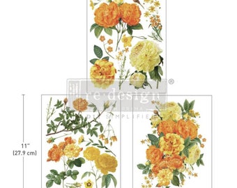 Redesign With Prima "dried Wildflowers" Middy Decor Transfer, Fall ...