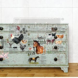 Redesign With Prima "farm Life" Decor Transfer, Rub on Decal, Chicken ...