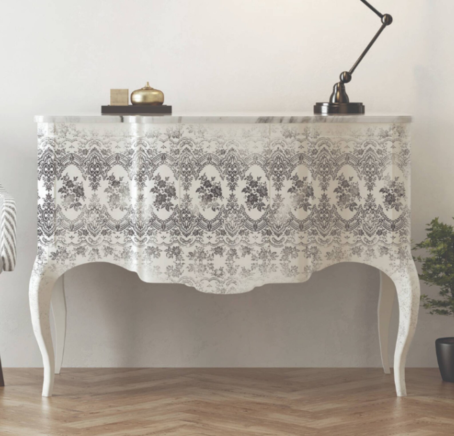 Redesign With Prima "vintage Wallpaper" Decor Clear-cling Stamp, Lace ...
