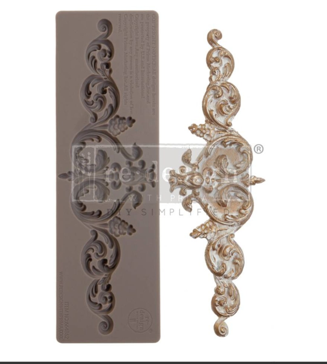 Redesign With Prima "remi" Decor Mould, Food Safe Silicone Mold, Furniture Applique, Floral ...