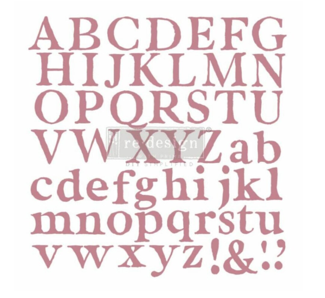 Redesign With Prima "alpha" Clearly Aligned Decor Stamp, Clear-cling ...