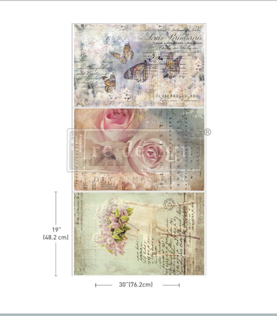 Redesign With Prima "dreamy Delights" Decoupage Decor Paper Pack, 3 ...