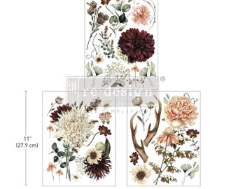 Redesign With Prima "dried Wildflowers" Middy Decor Transfer, Fall ...