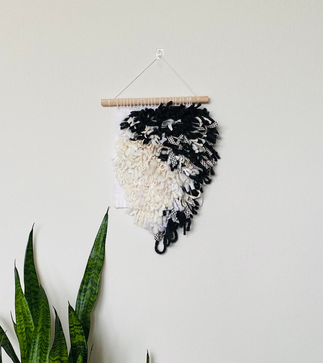 Black and White Shag Weaving - Etsy