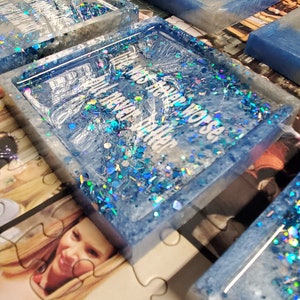 Blue Album Resin Coasters - Etsy