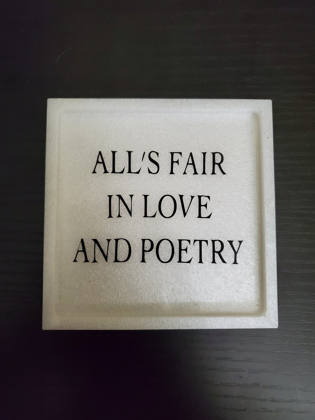 Poetry Coaster - Etsy