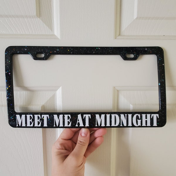 Midnight License Plate Frame - Etsy