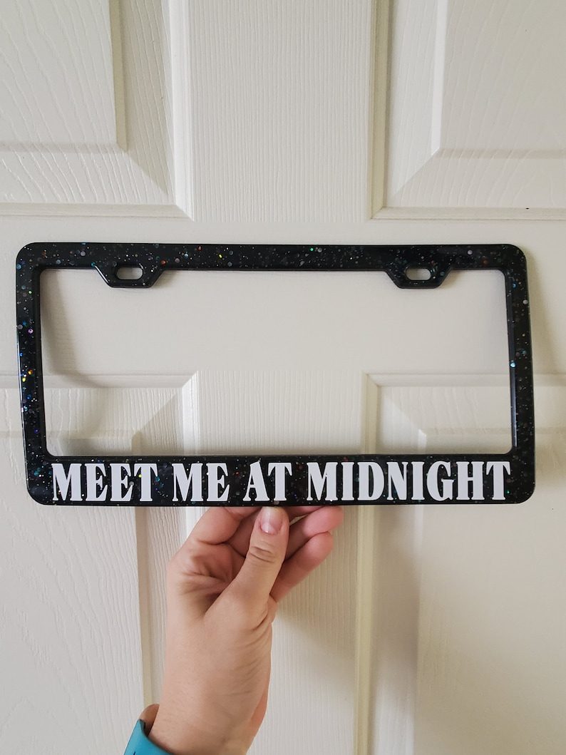 Midnight License Plate Frame - Etsy