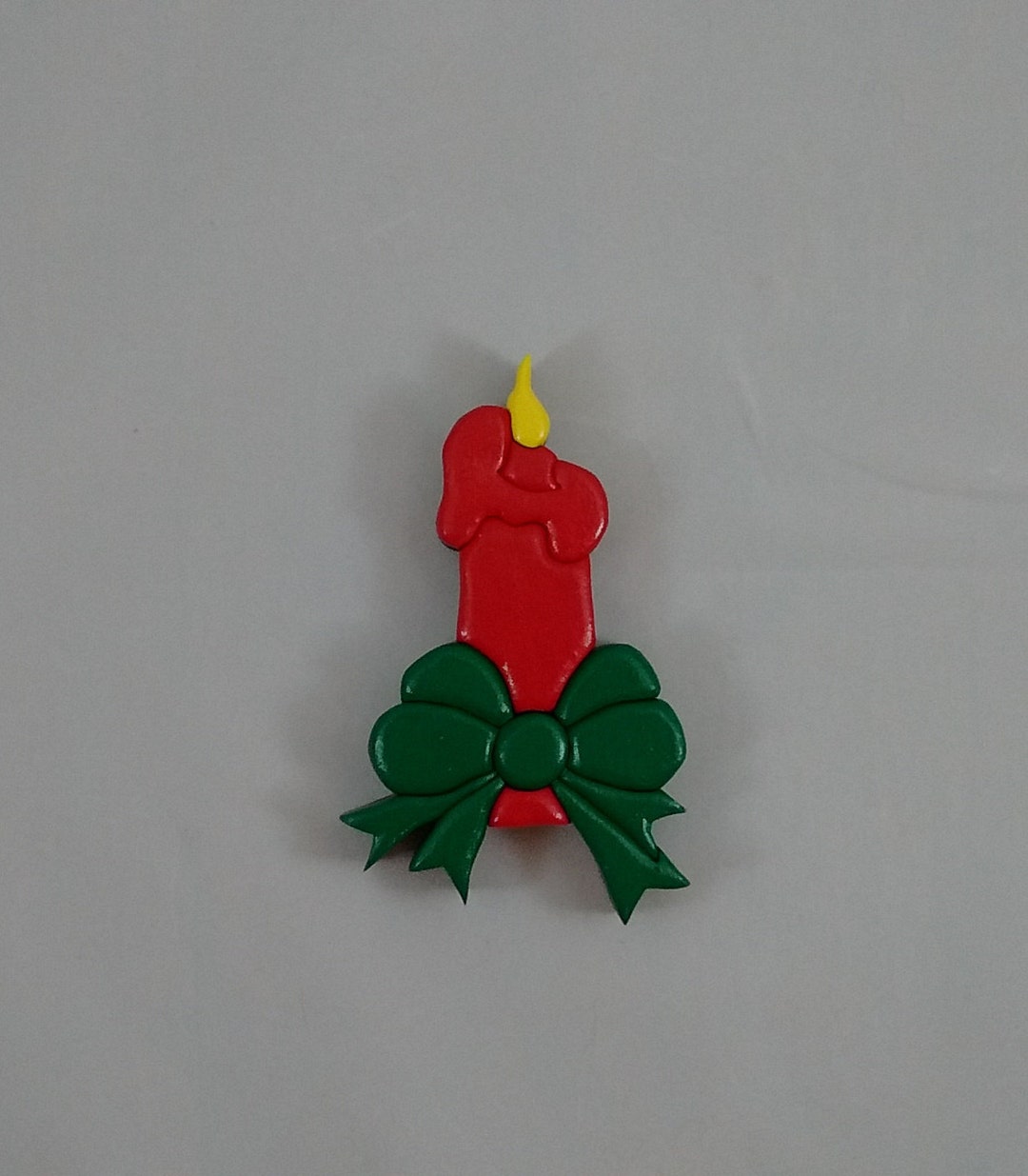 Christmas Candle, Christmas Candle With Ribbon, Intarsia Christmas ...