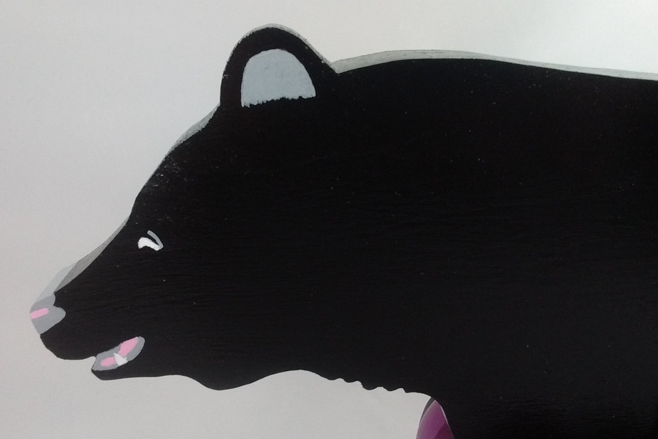 Wooden Push Black Bear/wooden Push Black Bear With Wheels/wood Toy Bear ...