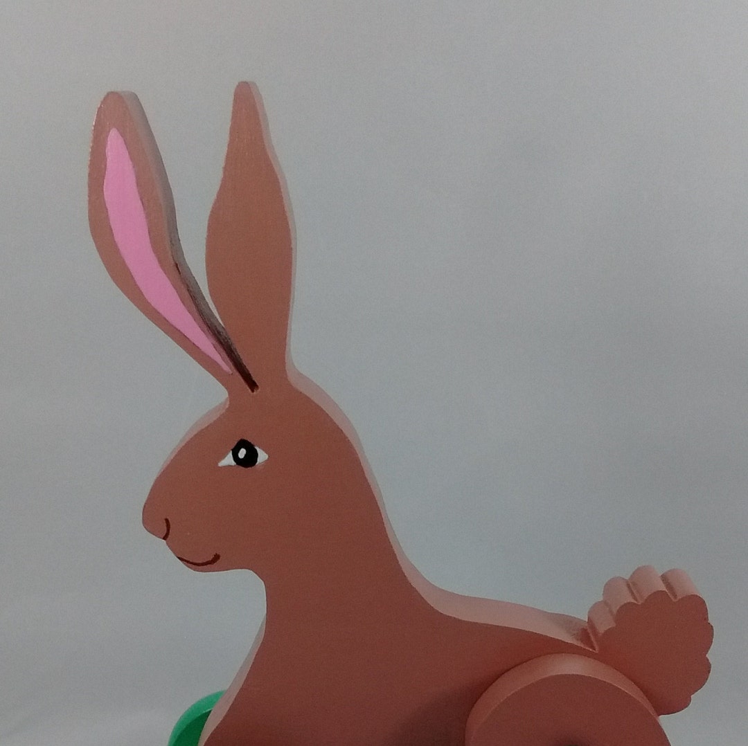 Wooden Push Rabbit/wooden Push Rabbit With Wheels/wood Toy Rabbit ...