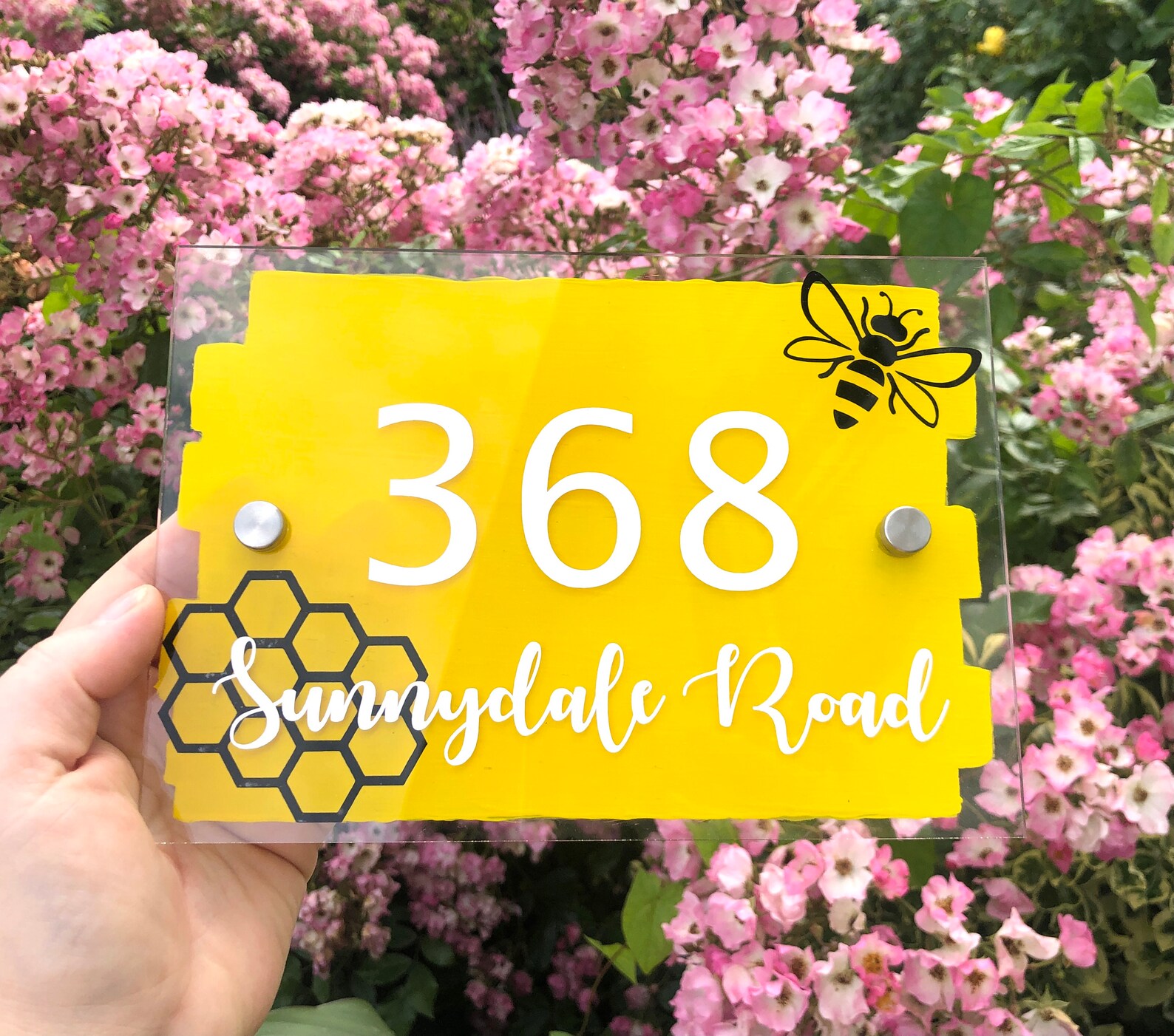 Vinyl Acrylic House Number Signs hand Painted - Etsy UK