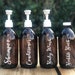 Glass Amber Pump Bottle Set 4 Bottles as Pictured Bathroom - Etsy