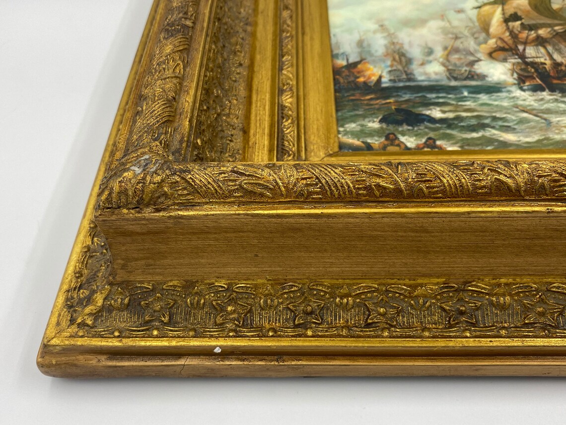 antique-nautical-art-antique-gold-frame-carvers-and-etsy