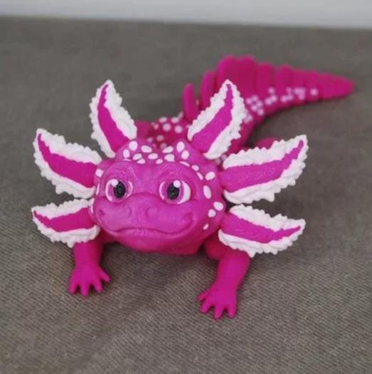 Super Cute Axolotl 3D Printed 8 Inch Articulated Toy - Etsy