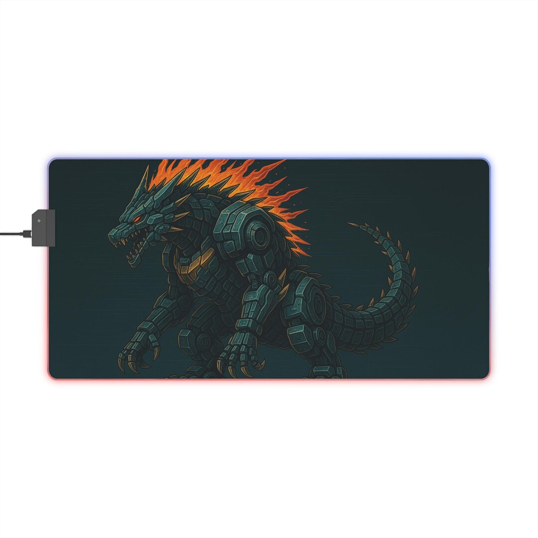 LED Gaming Mouse Pad - Mecha Beast LED Gamer Mouse Pad, Gaming Mat ...