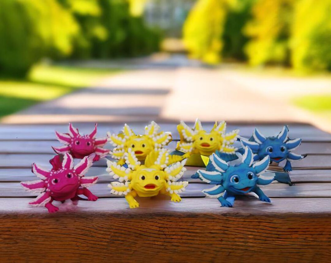 Super Cute Axolotl 3D Printed 8 Inch Articulated Toy - Etsy