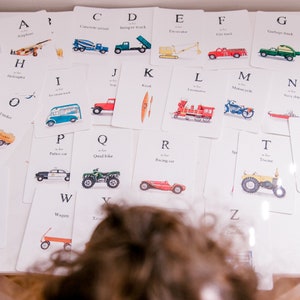 Transport ABC Flash Cards, Transport Alphabet, Minimal Abc Cards ...