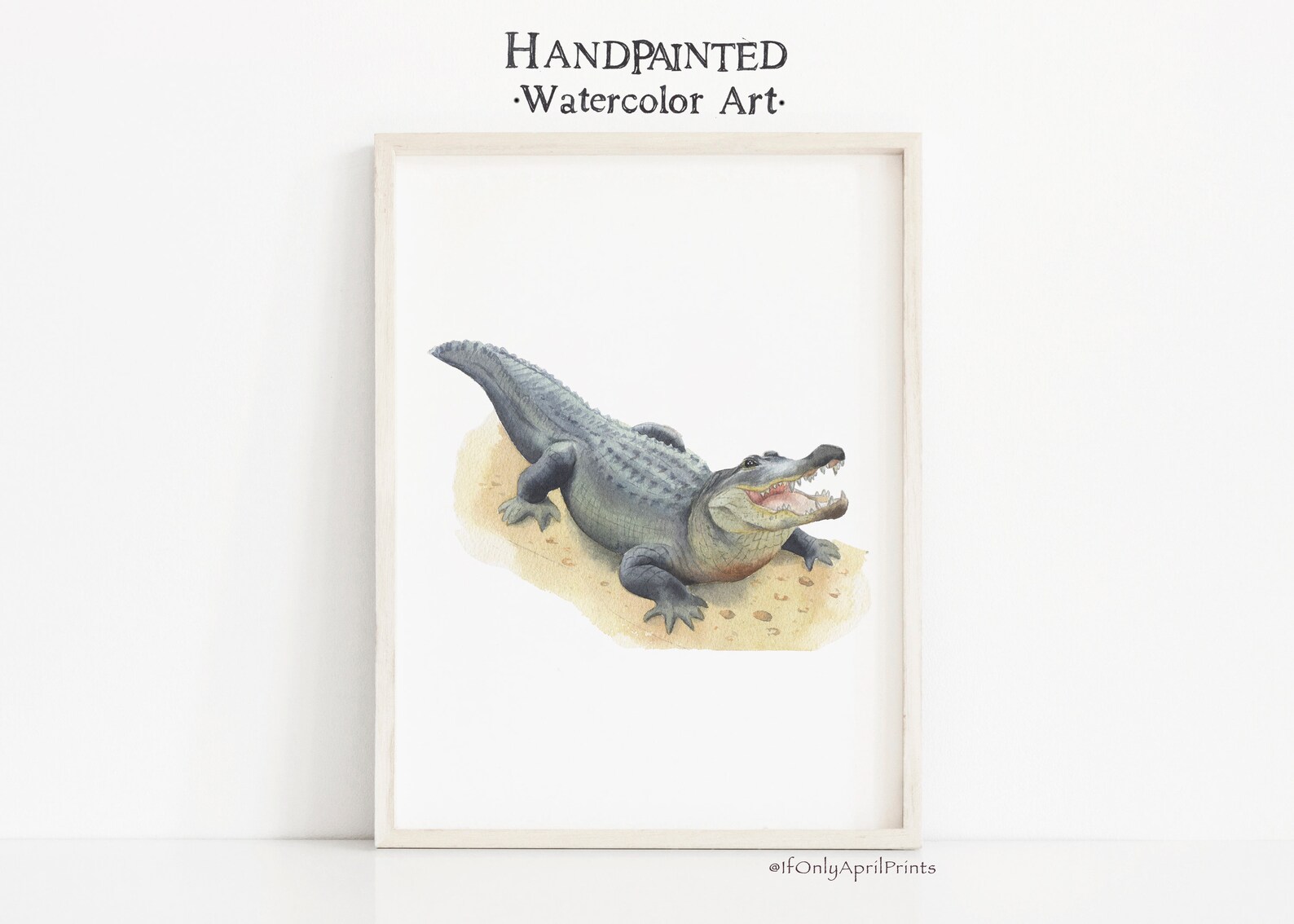 Alligator Watercolor Art, INSTANT DOWNLOAD, Woodland Nursery, Nature ...