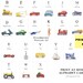 Transport ABC Flash Cards Transport Alphabet Minimal Abc - Etsy
