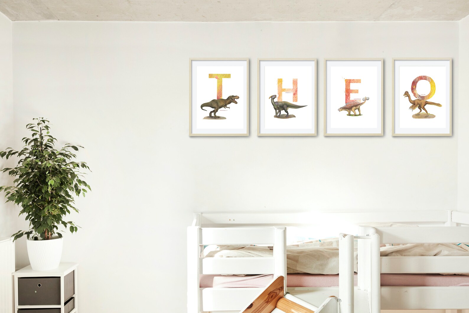 Letter T Tyrannosaurus Rex Print: Watercolor Dinosaur ABC Wall Art ...