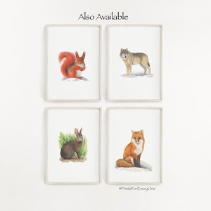Watercolor Animal Alphabet Print: Woodland Nursery Decor (digital ...