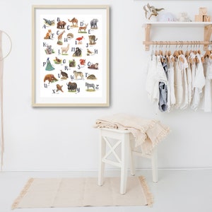 Watercolor Animal Alphabet Print: Woodland Nursery Decor (digital ...