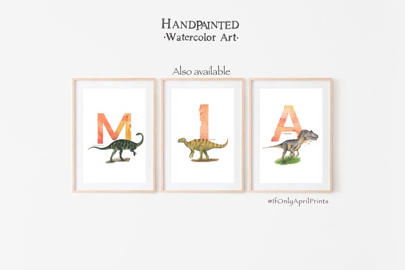 Letter M, Massospondylus Dinosaur Print, Vertical ABC Dinosaur ...