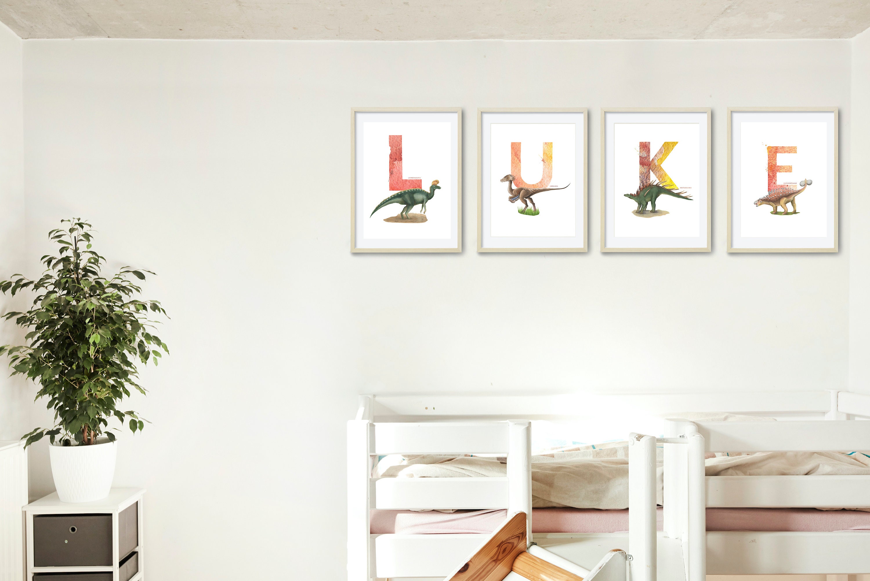 Letter L Lambeosaurus Dinosaur Print Vertical ABC Dinosaur | Etsy
