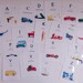 Transport ABC Flash Cards Transport Alphabet Minimal Abc - Etsy