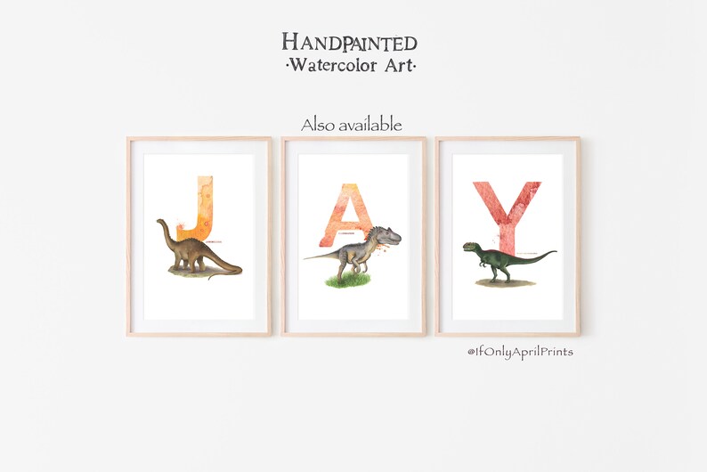 Letter J, Janenschia Dinosaur Print, Vertical ABC Dinosaur Illustration ...