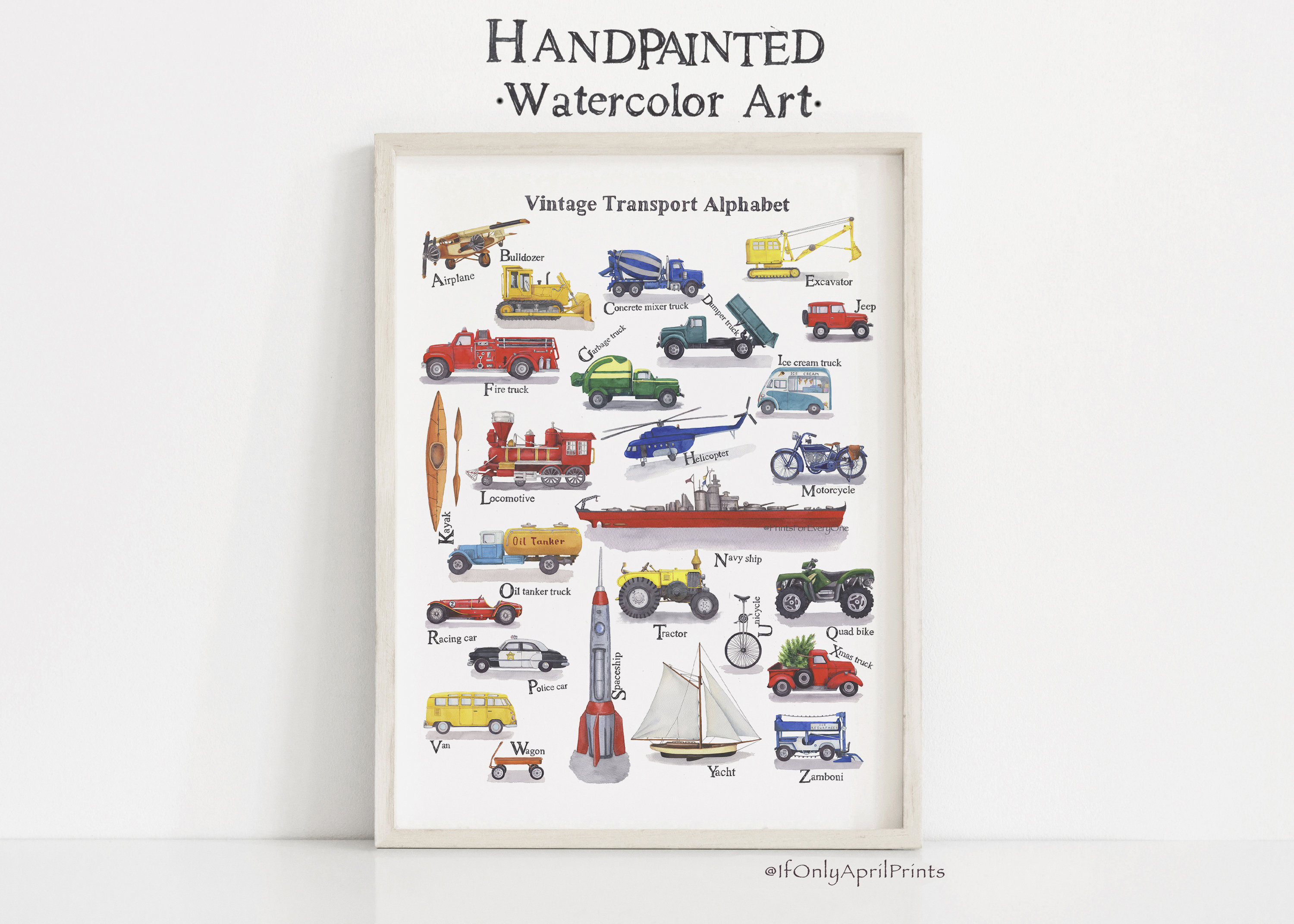 Vintage Transport Alphabet Print, DIGITAL DOWNLOAD, Classroom Decor ...