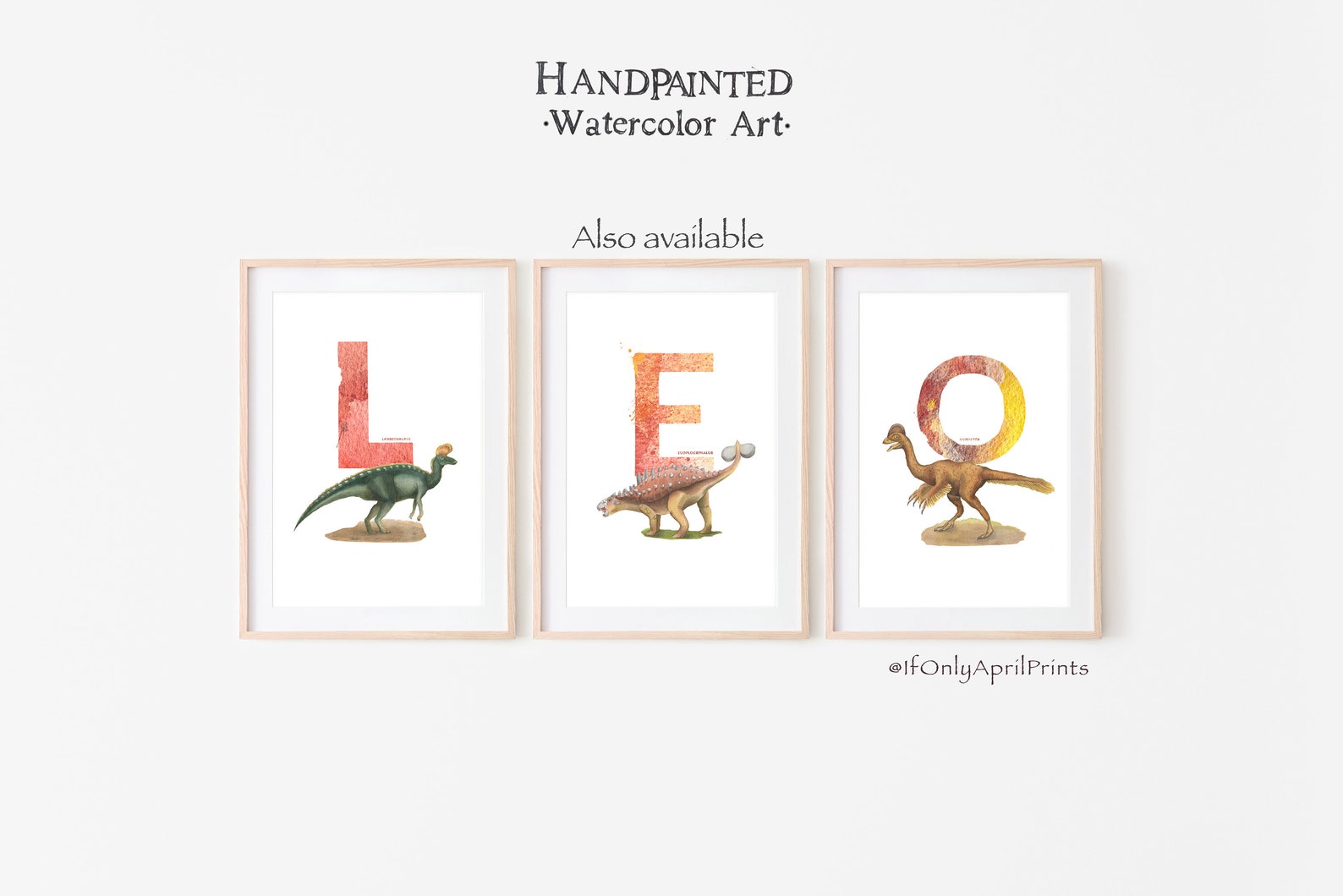 Letter L Lambeosaurus Dinosaur Print Vertical ABC Dinosaur | Etsy