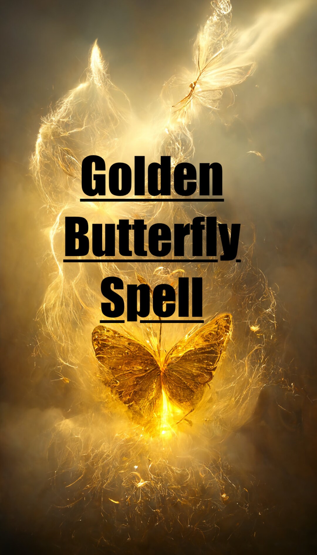 Golden Butterfly/custom Spell for Any Desire. - Etsy