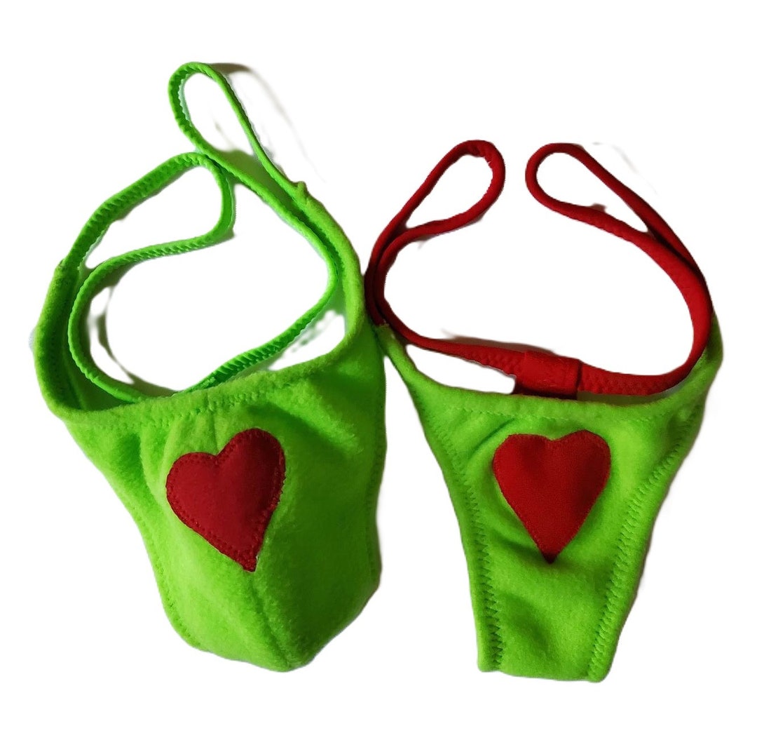 Grinch His & Hers Fleece Thong Set - Etsy