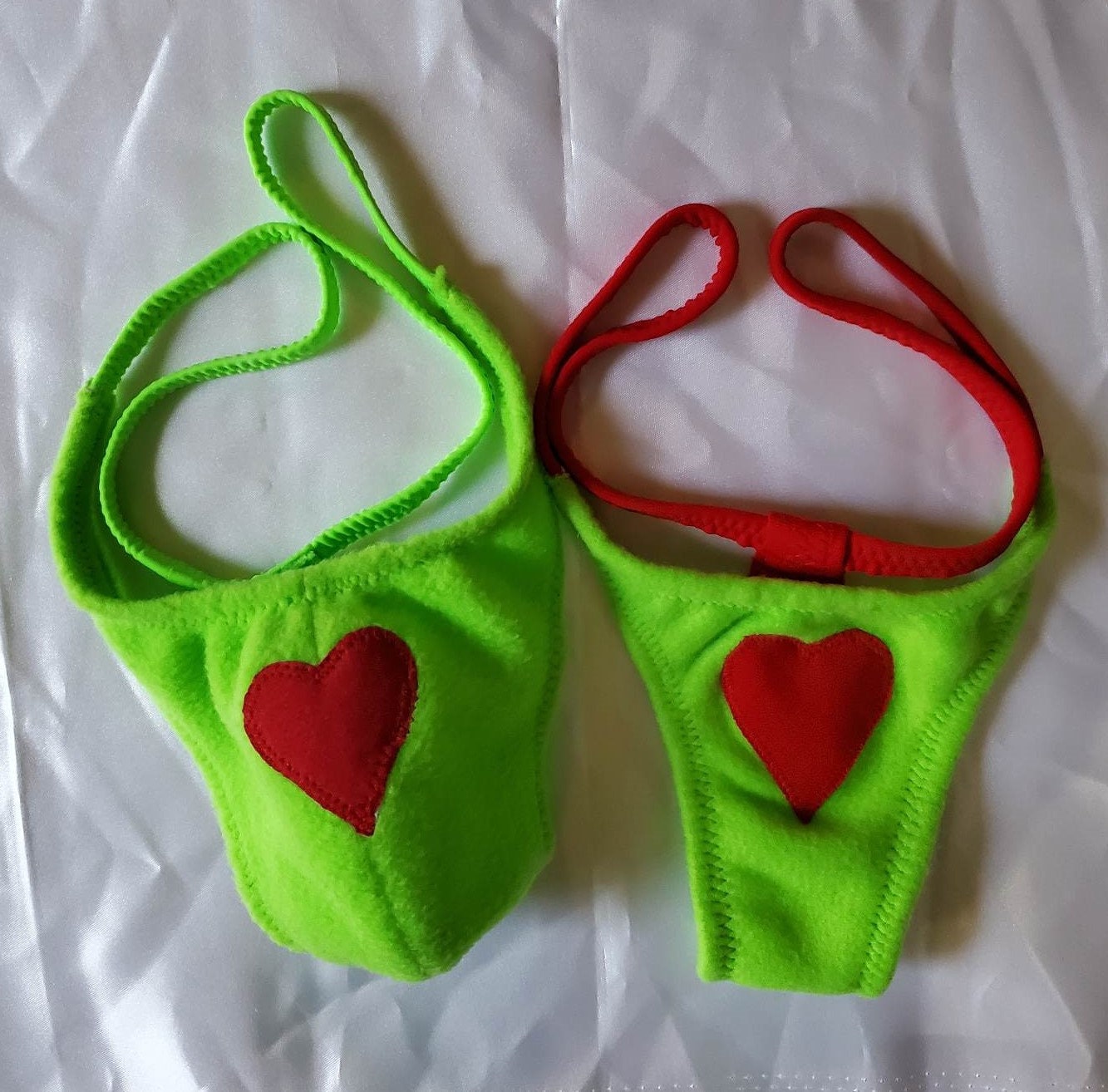 Grinch His & Hers Fleece Thong Set - Etsy