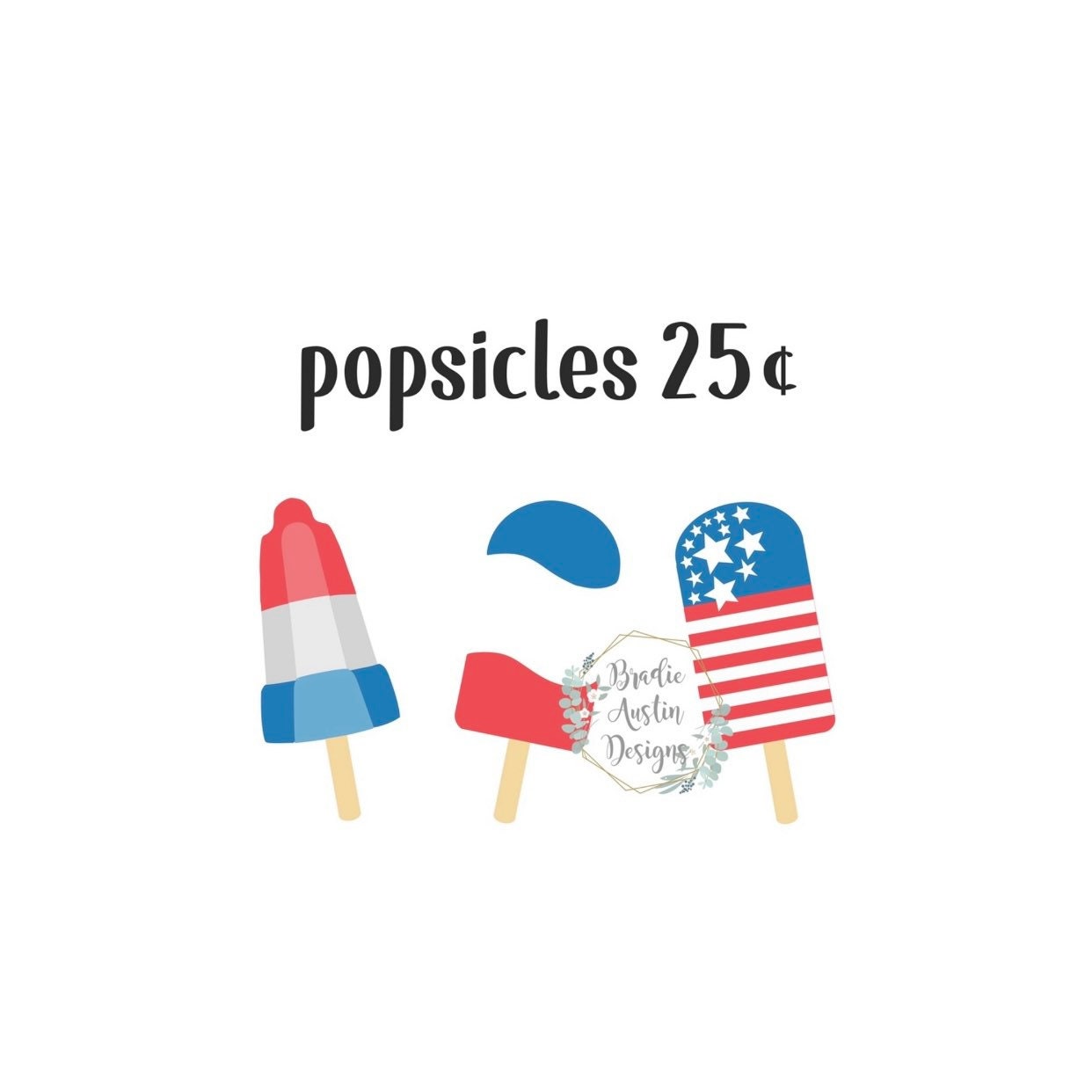 Popsicles 25 Cents SVG, JPEG, PNG Cut Files - Etsy