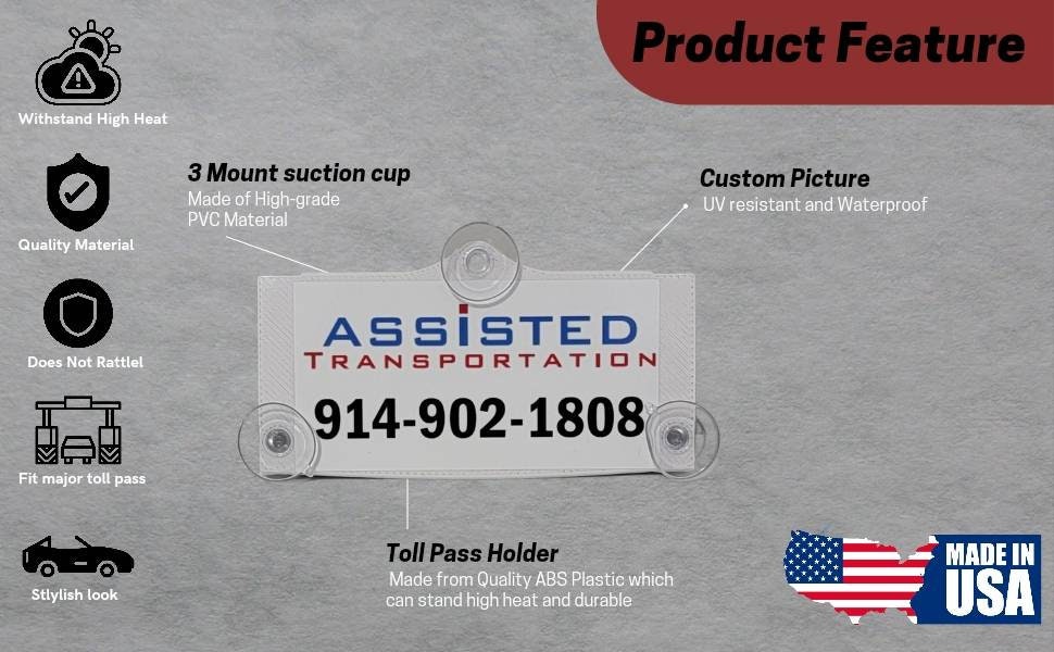 Personalized Fastrak Flex and EZ Pass Holder - Custom Toll Pass Holder ...