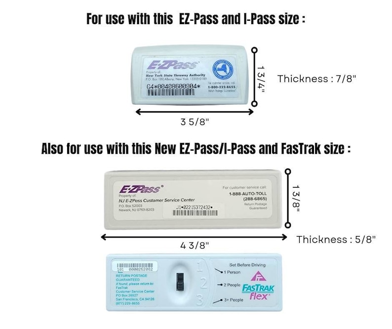 Personalized Fastrak Flex and EZ Pass Holder - Custom Toll Pass Holder ...