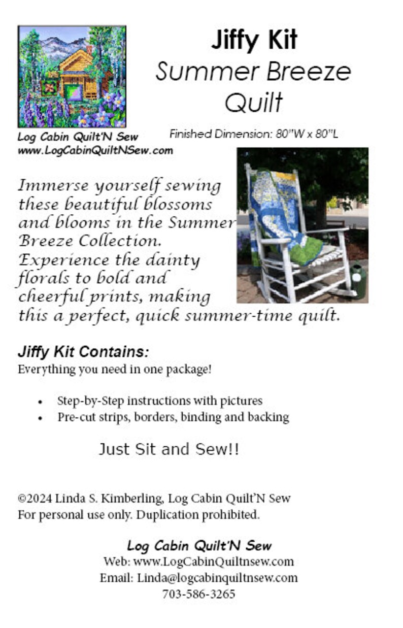 Jiffy Kit - Summer Breeze Quilt Kit - Etsy