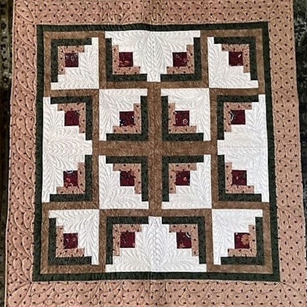 Log Cabin Star Quilt Pattern - Etsy