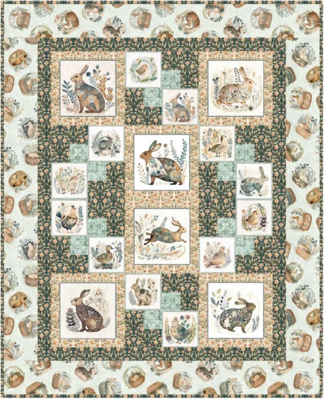 Cotton Tails Twist Around Quilt Kit - Etsy