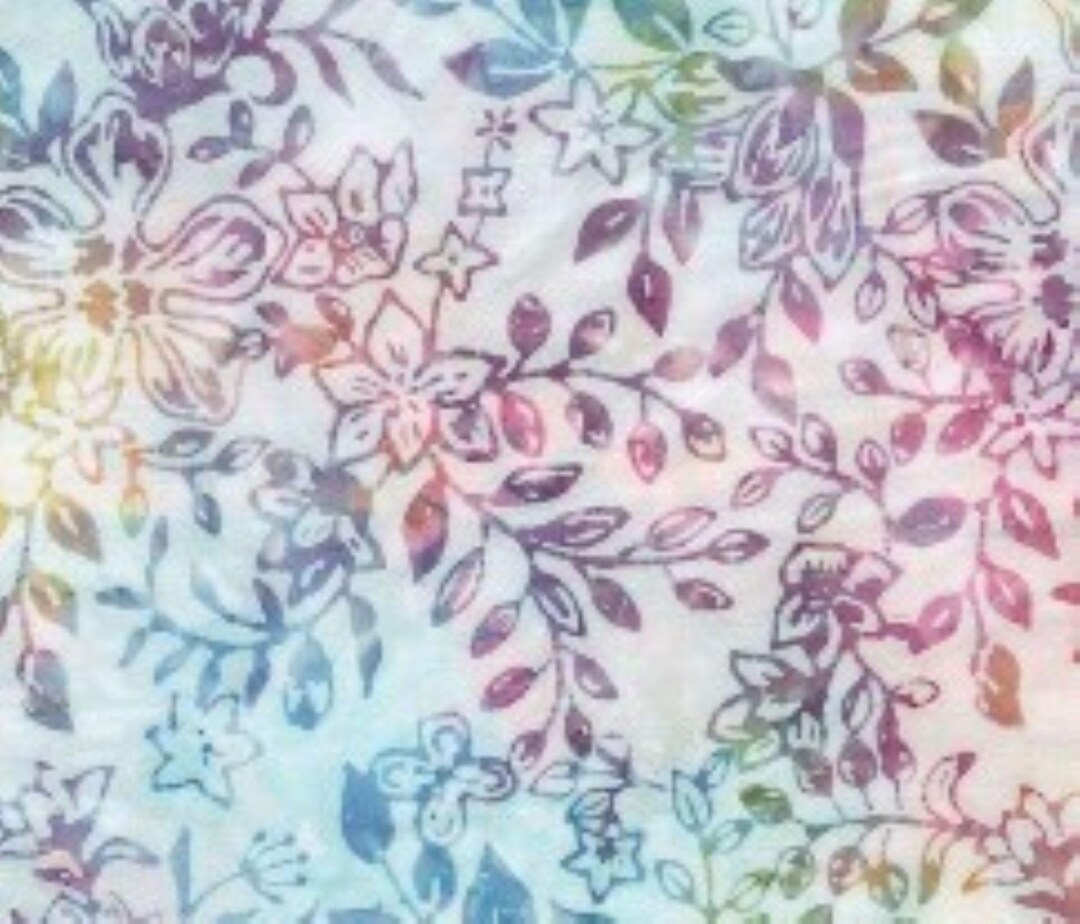 108" Batik Floral Vines - Confetti - Etsy