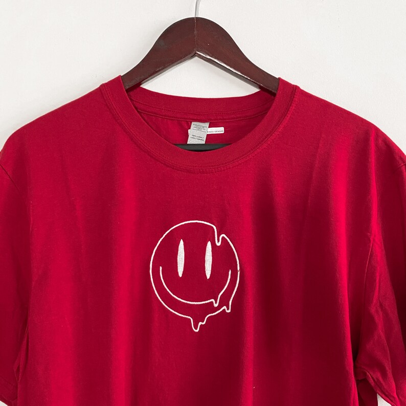 Custom Embroidered Droopy Smiley Face Smile Cool Aesthetic - Etsy