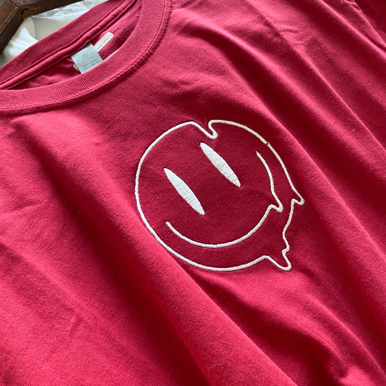Custom Embroidered Droopy Smiley Face Smile Cool Aesthetic - Etsy
