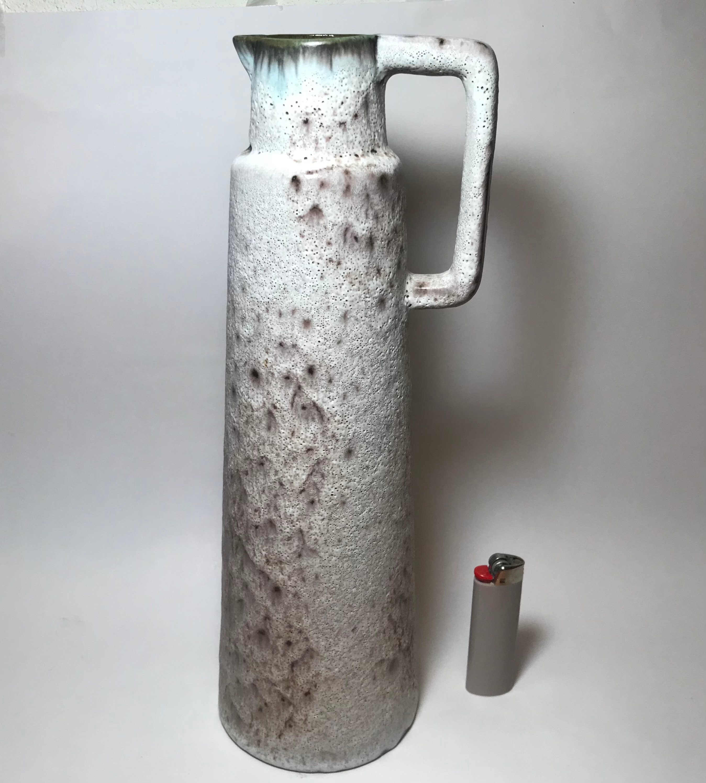 A Rare, Stunning, Tall & Unusual White Mid-century Ceramano Turmalin ...